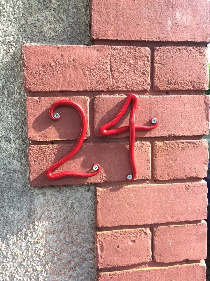 Door Numbers hand Forged - Etsy UK