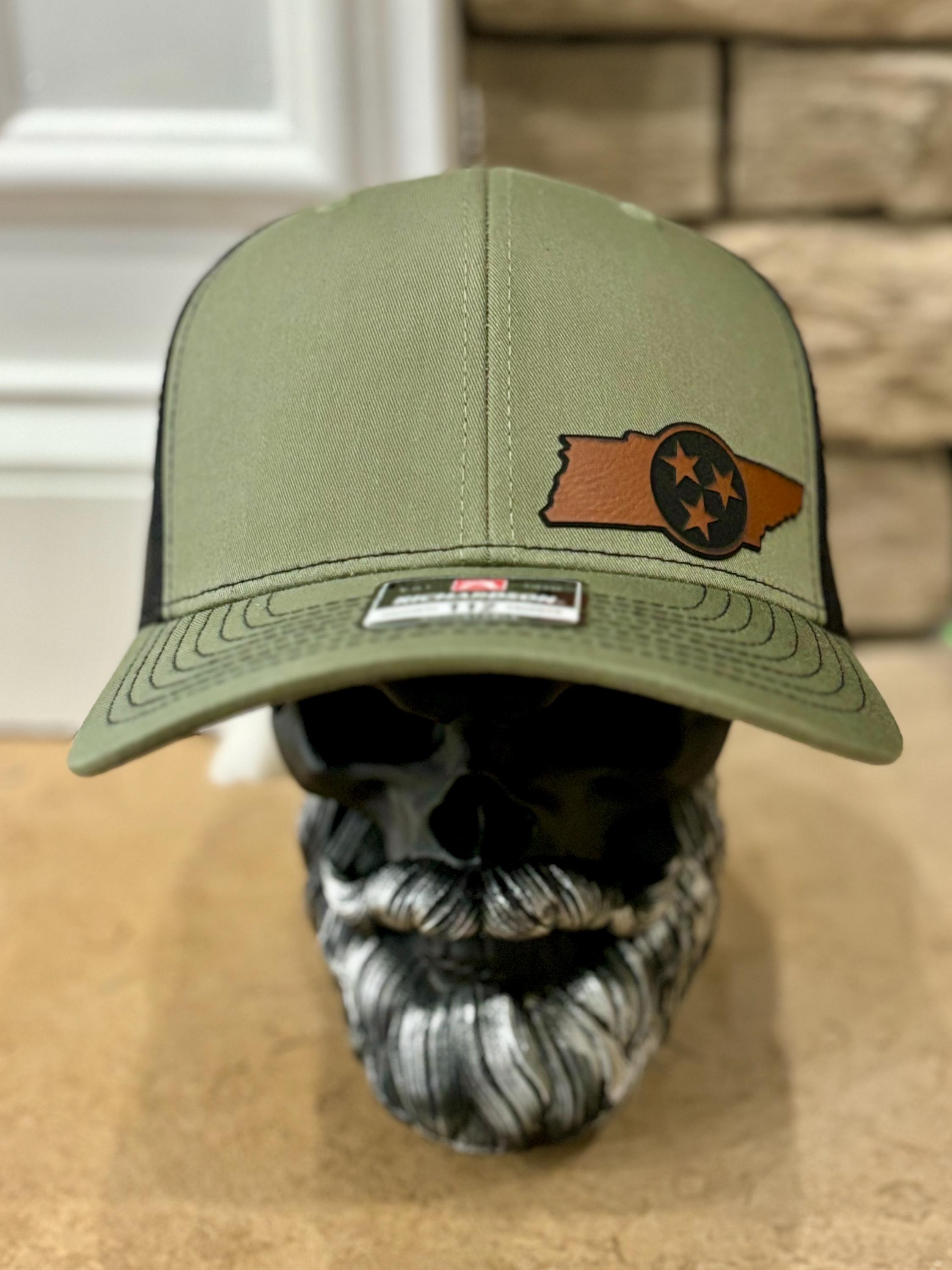 Leather Patch TN Outline W/ Tristar Hat - Etsy