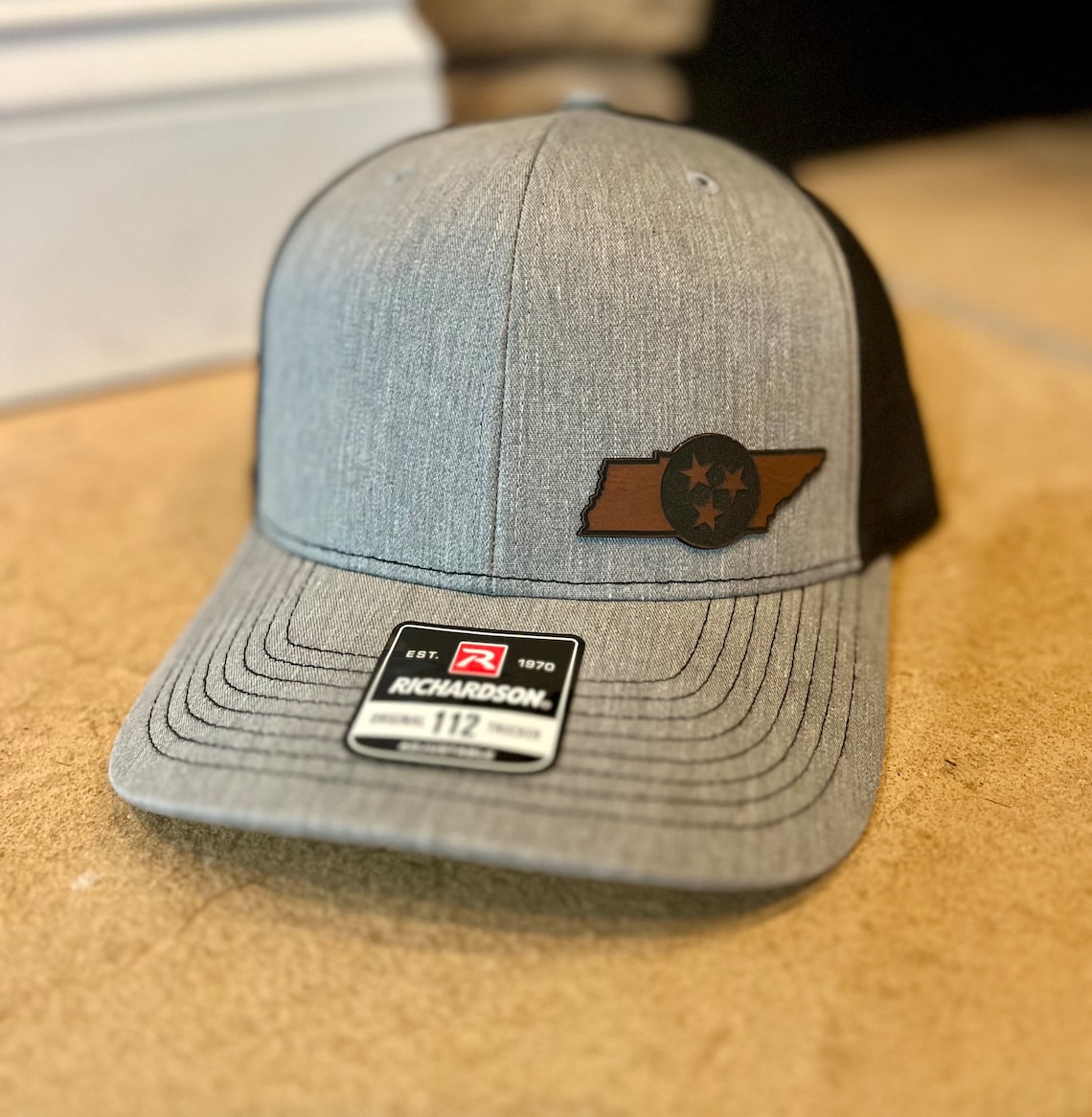 Leather Patch TN Outline W/ Tristar Hat - Etsy