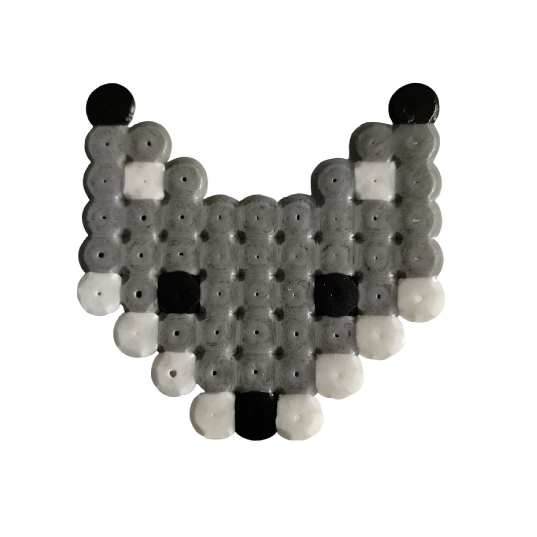 Wolf Head Hama/perler Bead Pixel Party Favour, Available as Keyring ...