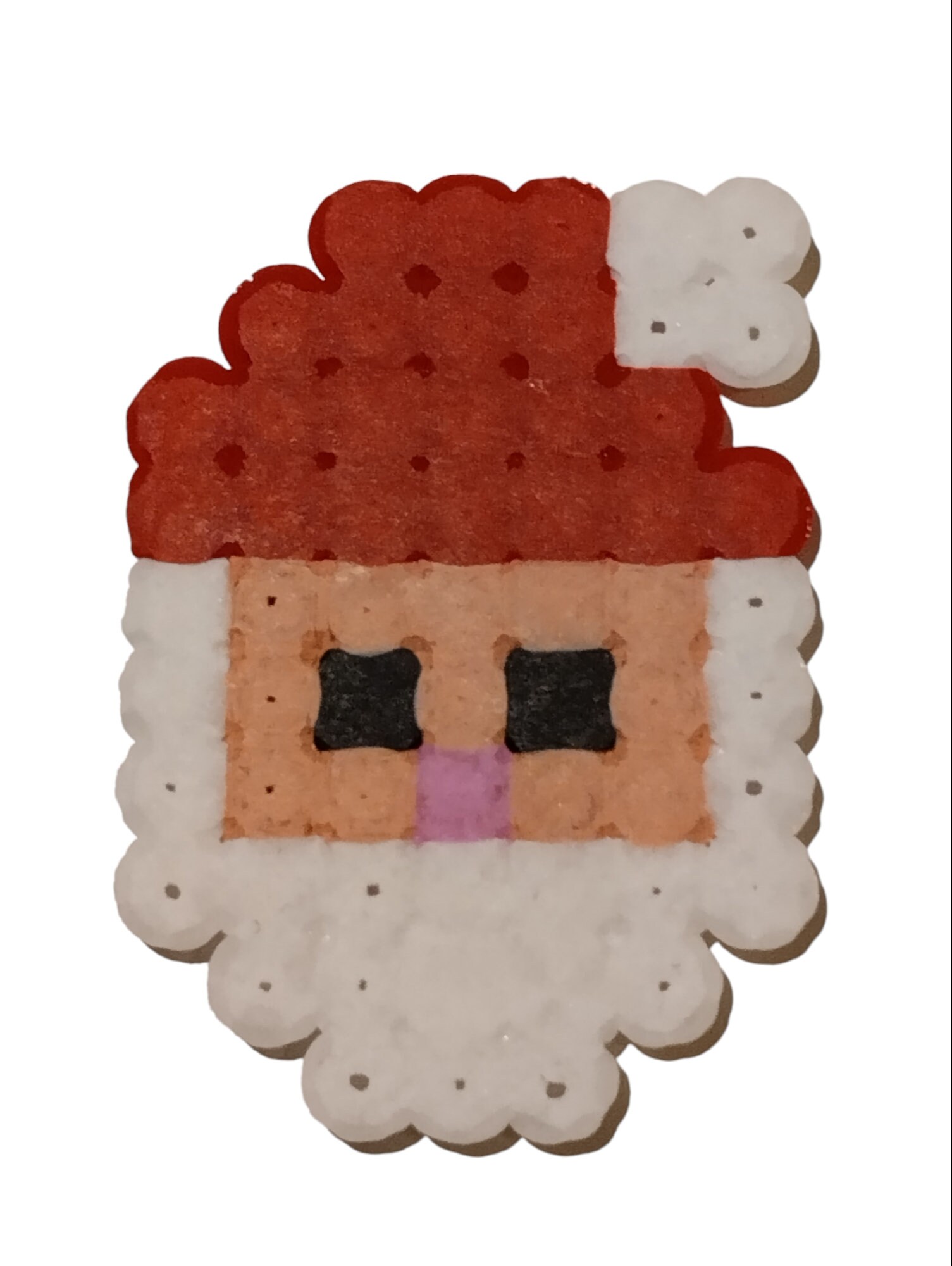 Hama/perler Bead Father Christmas Head Decoration, 5cm Tall, Option for ...