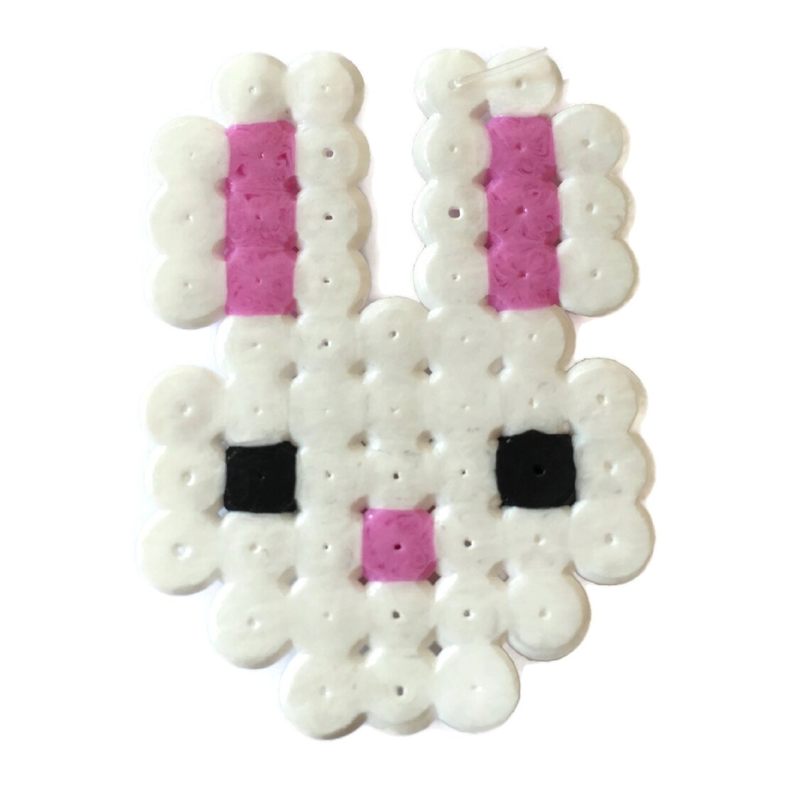 White Bunny/rabbit Hama Bead Party Favour, Keyring, Keychain, Brooch ...