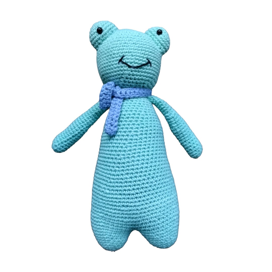 Freddy the Frog Character Amigurumi Doll, 24 Cm Tall, Handmade Crochet ...