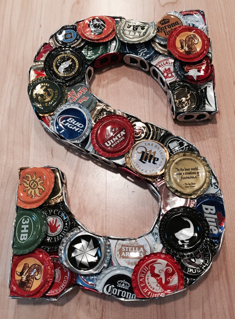 Unique Craft Beer Bottle Cap Letters and Signs - Etsy