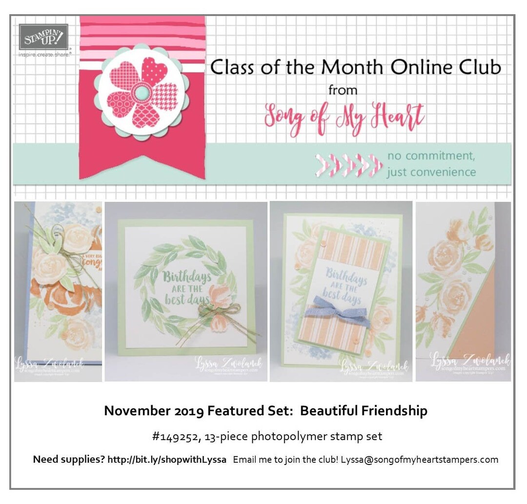 Class of the Month: Beautiful Friendship PLUS BONUS PDF - Etsy