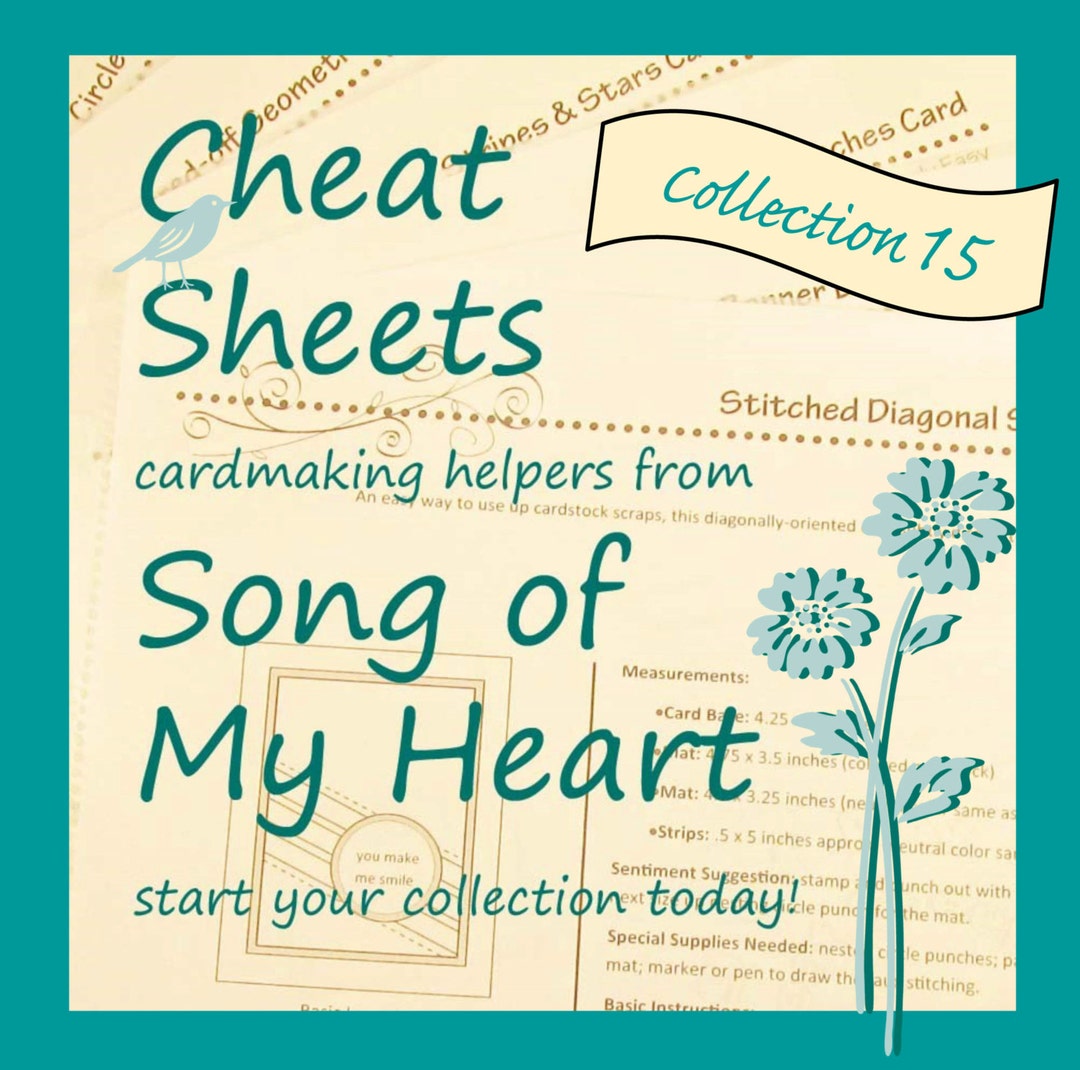 Cheat Sheets #15 Collection: Instant Digital Download Cardmaking ...