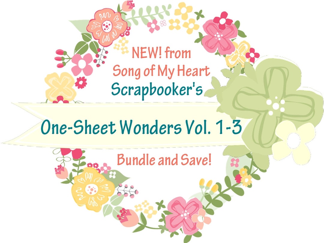 Vol. 1-3 Scrapbooker's One-sheet Wonders BUNDLE: Instant Digital ...