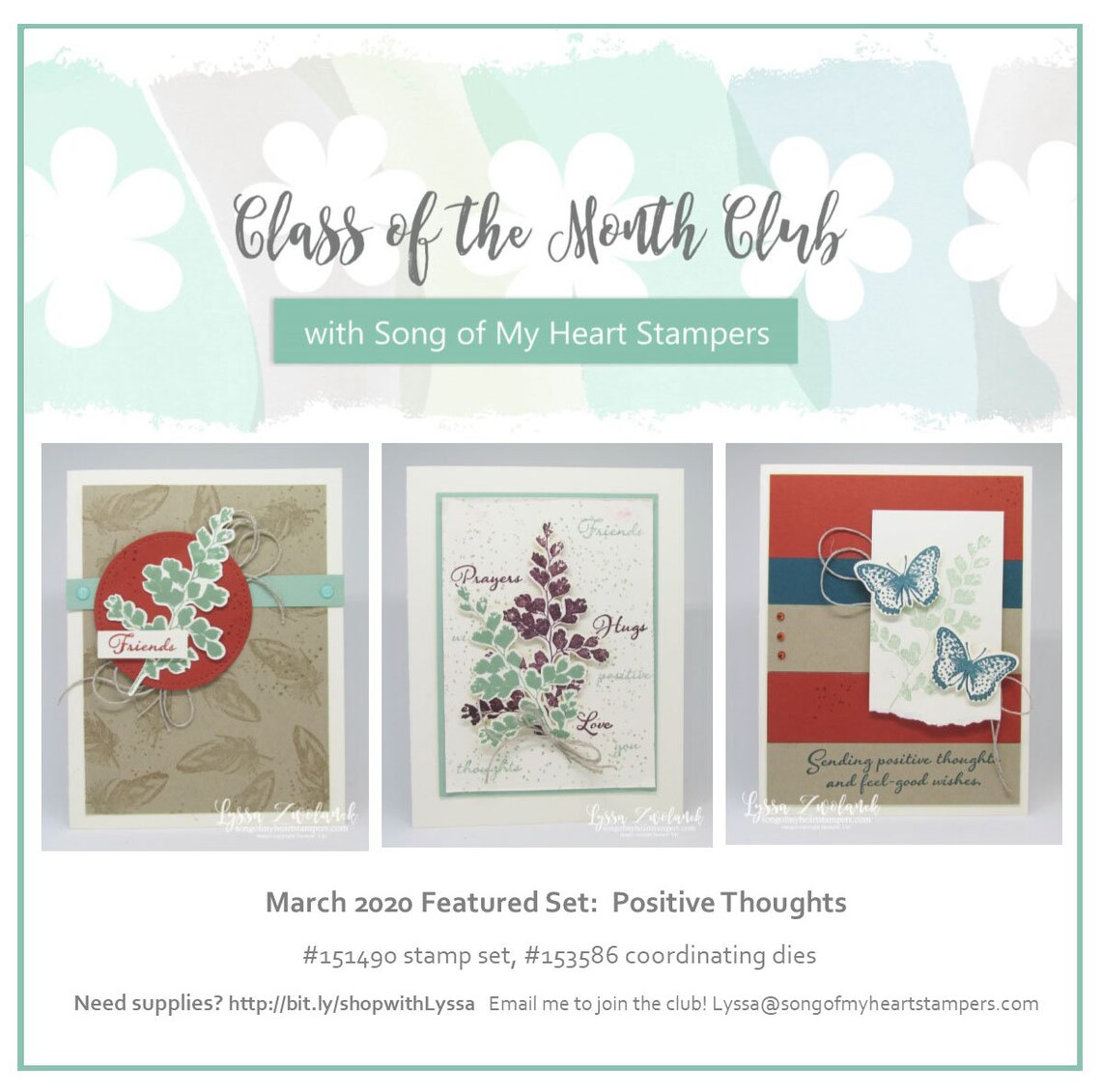 Class of the Month: Positive Thoughts PLUS BONUS PDF Instant Digital ...
