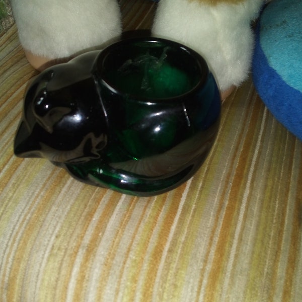 Indiana Glass Sleeping Cat - Etsy