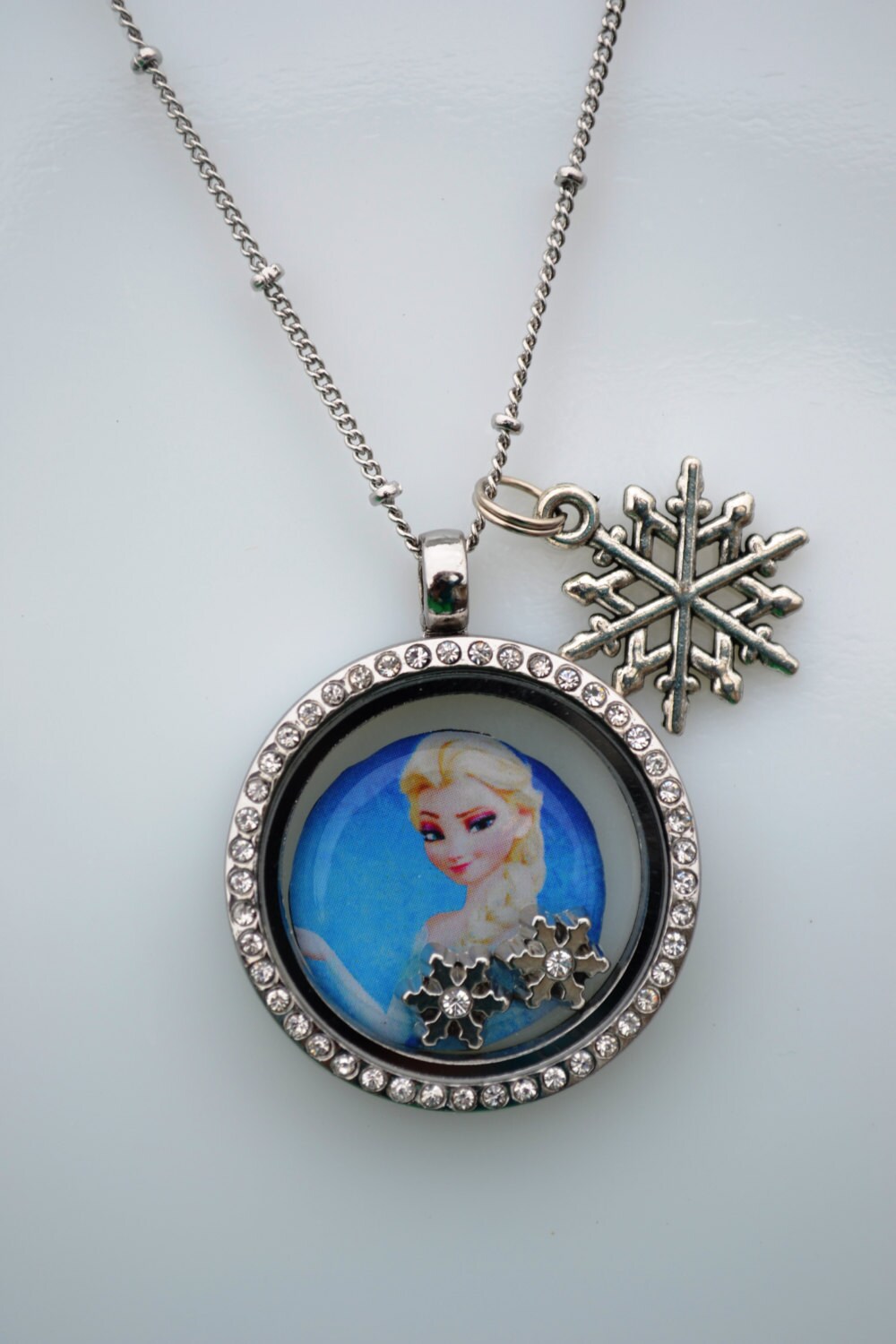 Frozen Inspired Locket Necklace-Floating Locket Pendant | Etsy