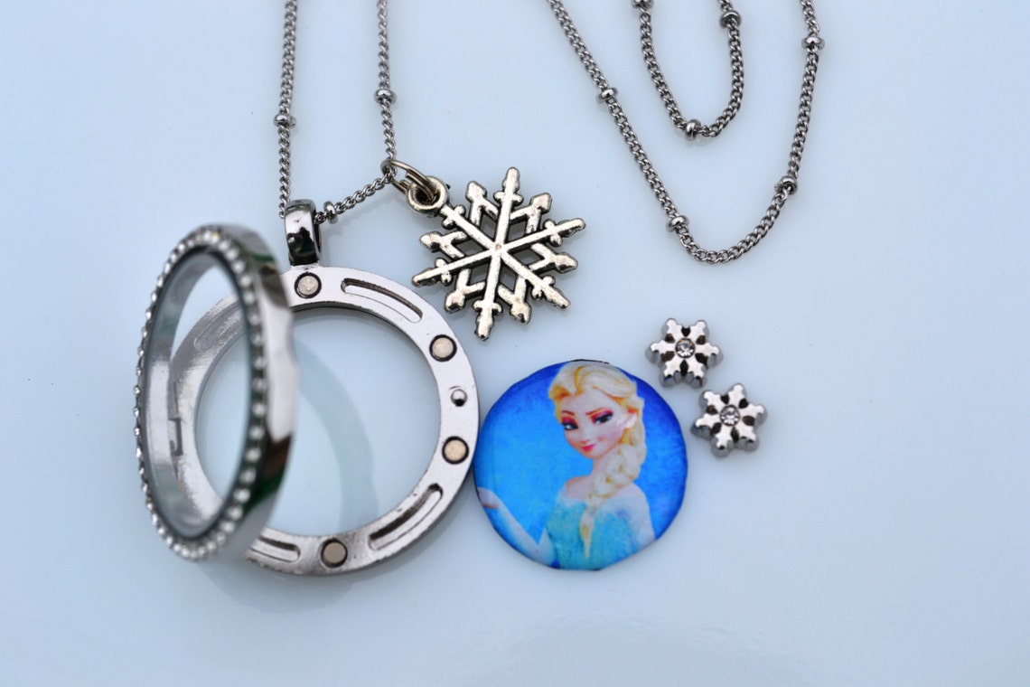 Frozen Inspired Locket Necklace-Floating Locket Pendant | Etsy