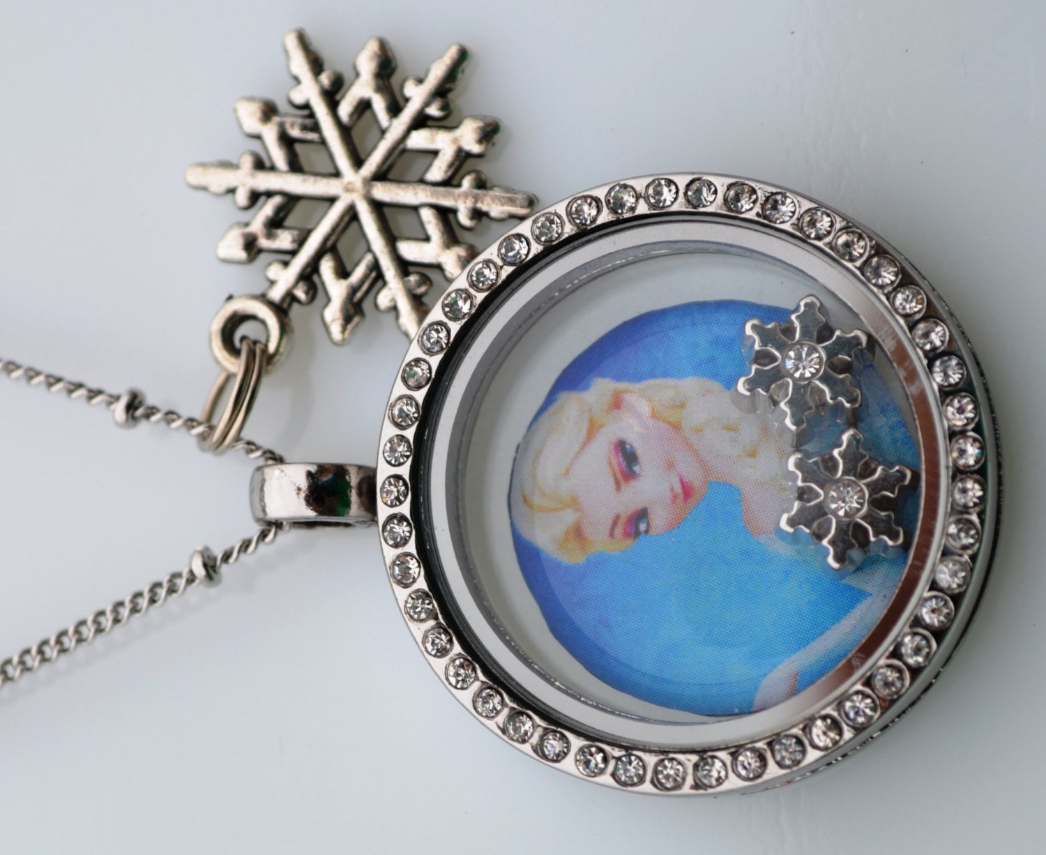 Frozen Inspired Locket Necklace-Floating Locket Pendant | Etsy