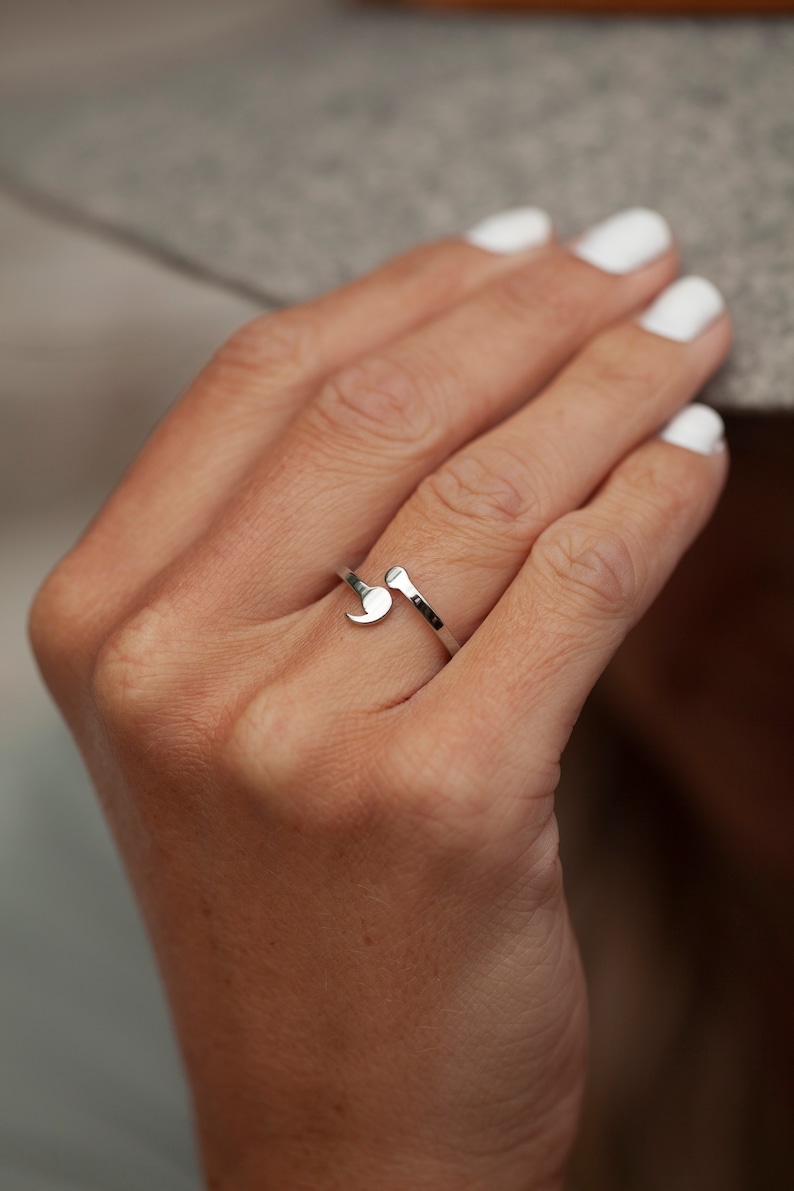 Dainty Semicolon Ring, Semicolon Jewelry, Semi Colon Ring, Silver ...
