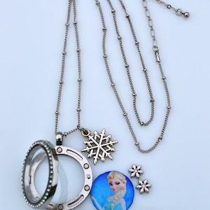 Frozen Inspired Locket Necklace-floating Locket Pendant - Etsy