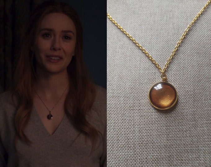 Wanda Maximoff Wandavision Modern Day Gold Disc Necklace - Etsy