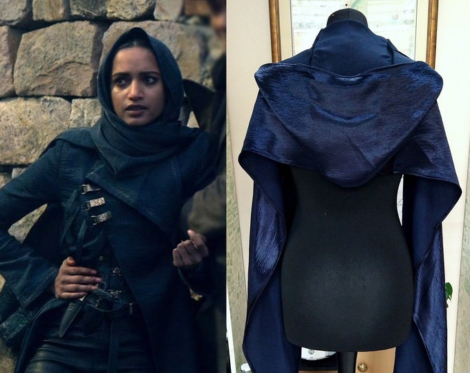 Inej Ghafa Six of Crows Navy Crinkle Satin Multiway Headscarf/hijab ...