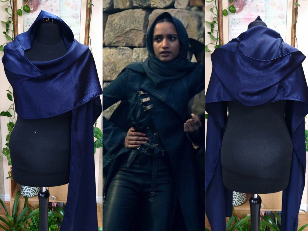 Inej Ghafa Six of Crows Navy Crinkle Satin Multiway Headscarf/hijab ...