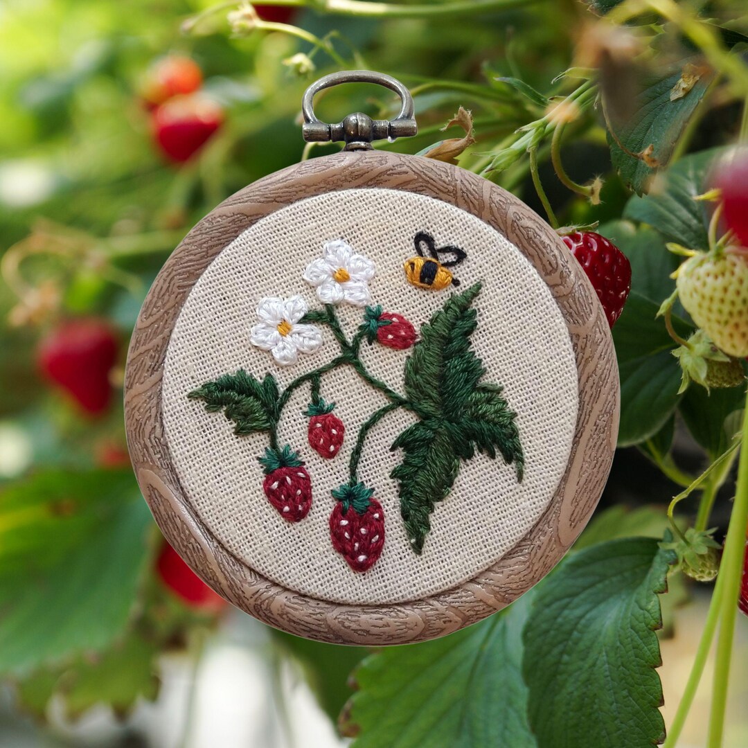 Strawberry - the Country Garden Collection - Embroidery Kit - Etsy
