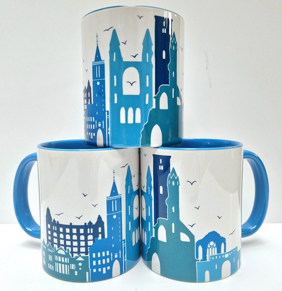 St.andrews Mug, Hand-drawn Design on a Colourful, Coastal Mug. Scottish ...