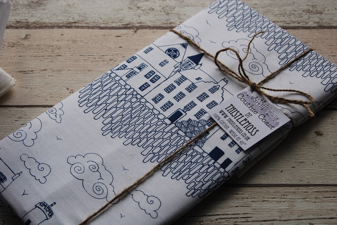 Coastal Tea Towel, Scottish Nautical Tea Towel, Seaside Tea Towel ...