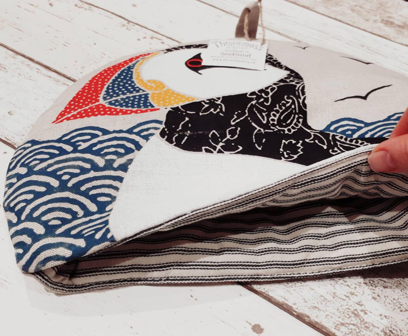 Puffin Tea Cosy Coastal Tea Cosy Bird Tea Cosy Hand Pulled | Etsy UK