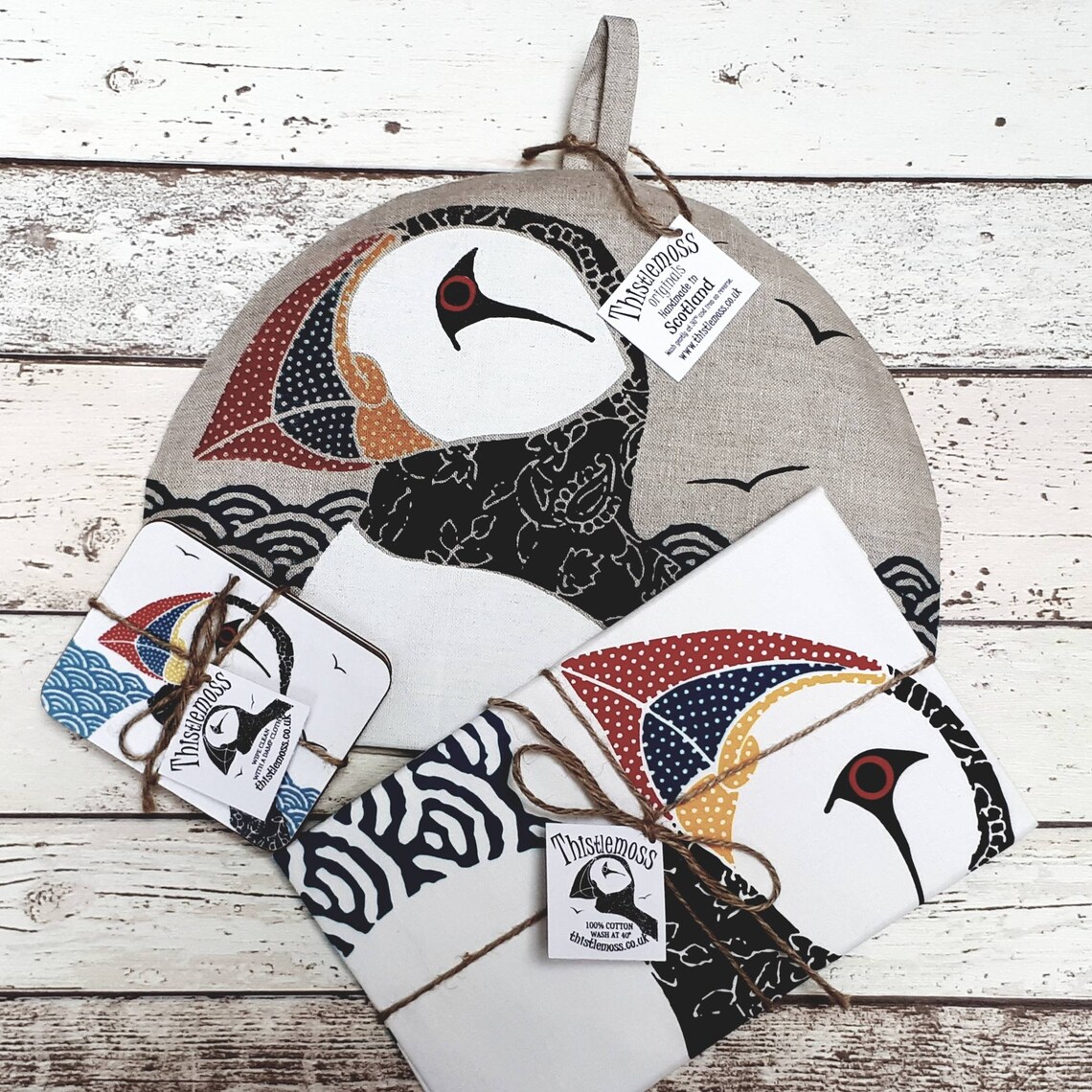 Puffin Tea Cosy Coastal Tea Cosy Bird Tea Cosy Hand Pulled | Etsy UK