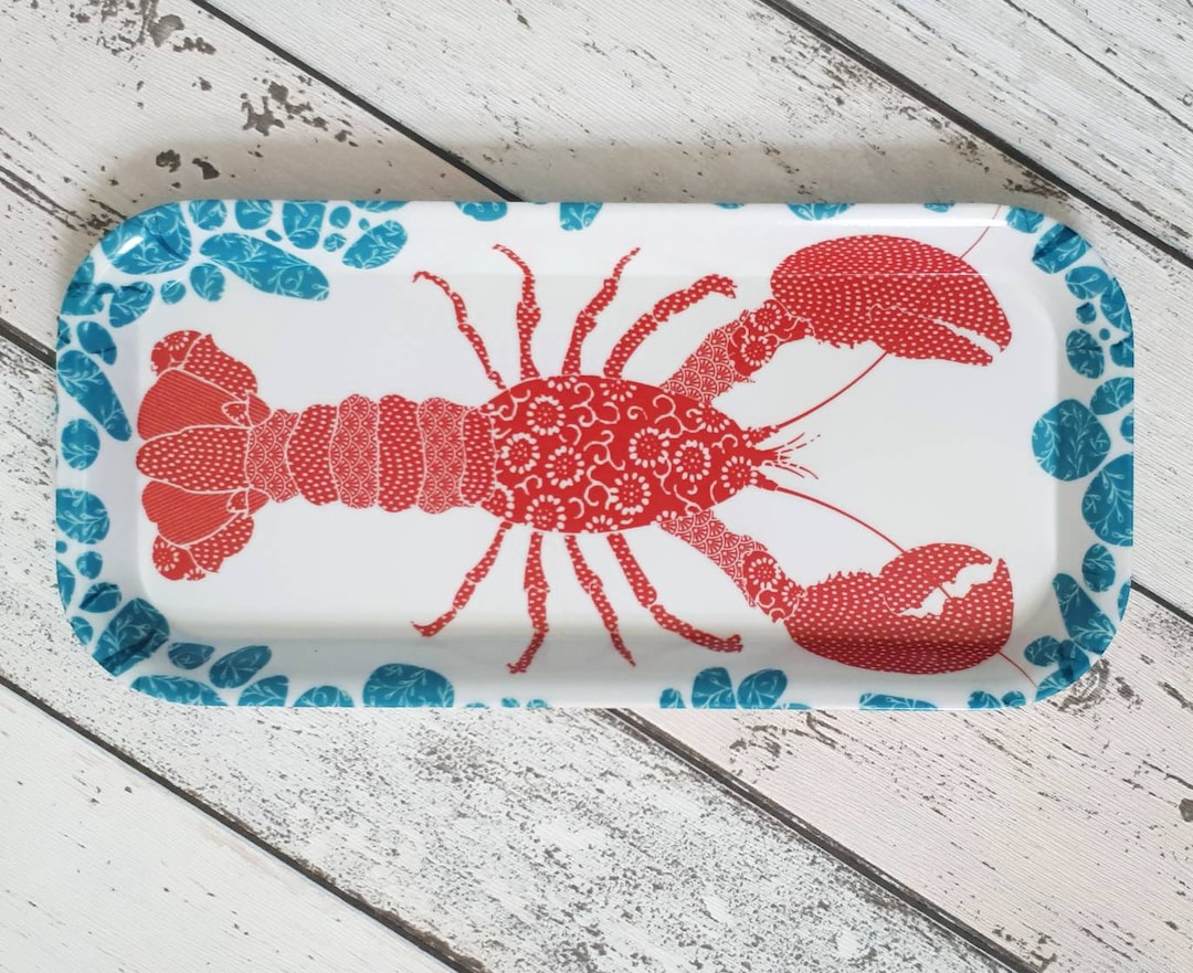 Lobster Tray Coastal Tray Mini Tray Colourful Tray Small - Etsy