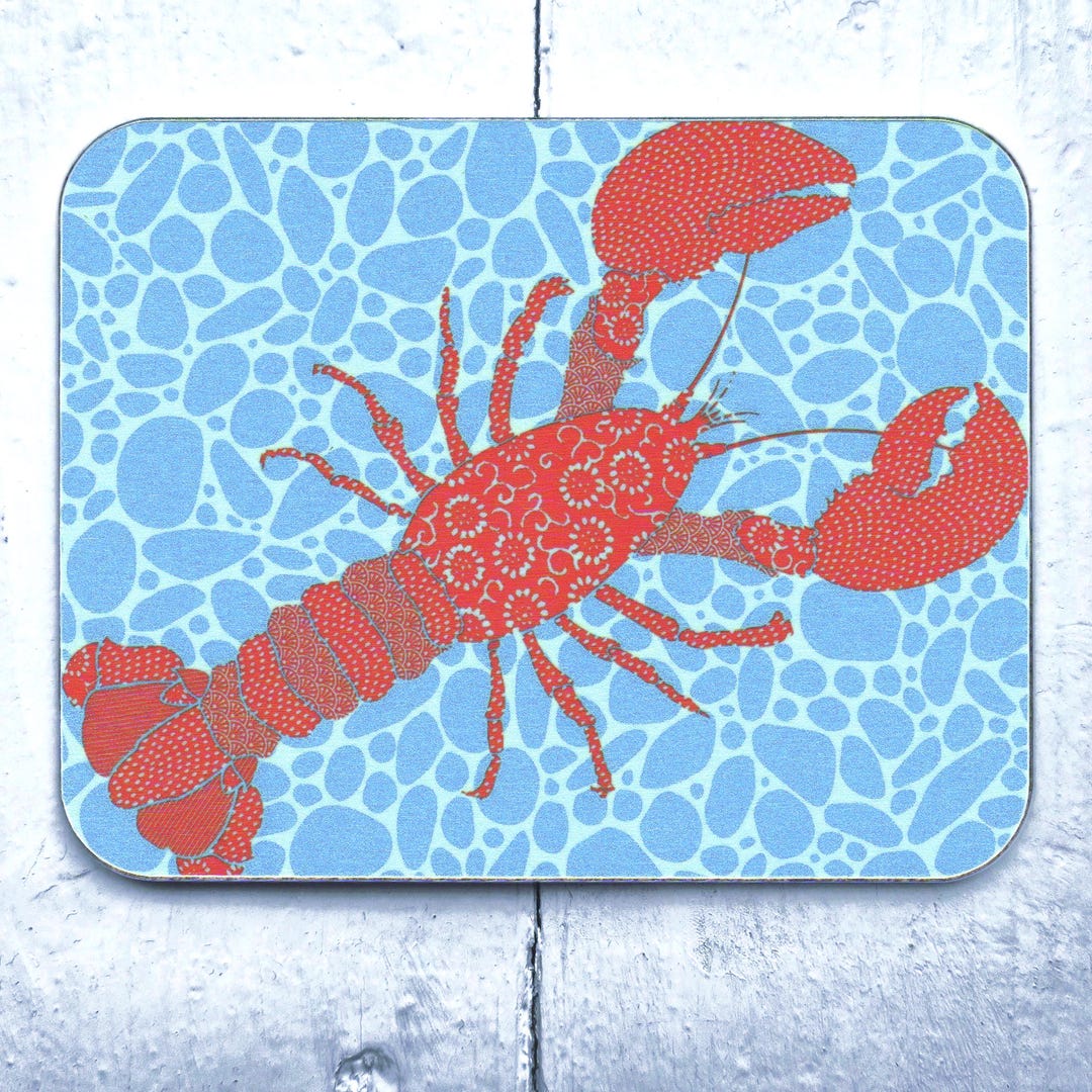 Lobster Coasters - Coastal Drink Mats, Set of 4 - Etsy