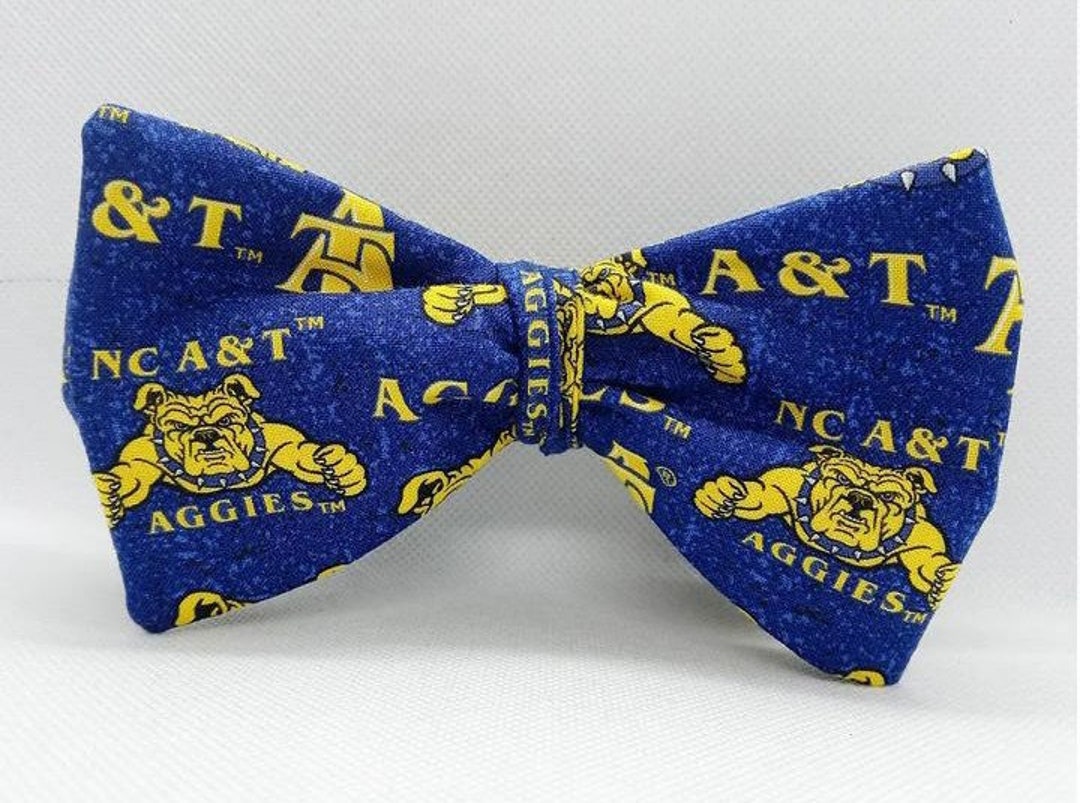 North Carolina A&T Aggies Cotton Fabric, Neck Adjustable Bow Tie - Etsy
