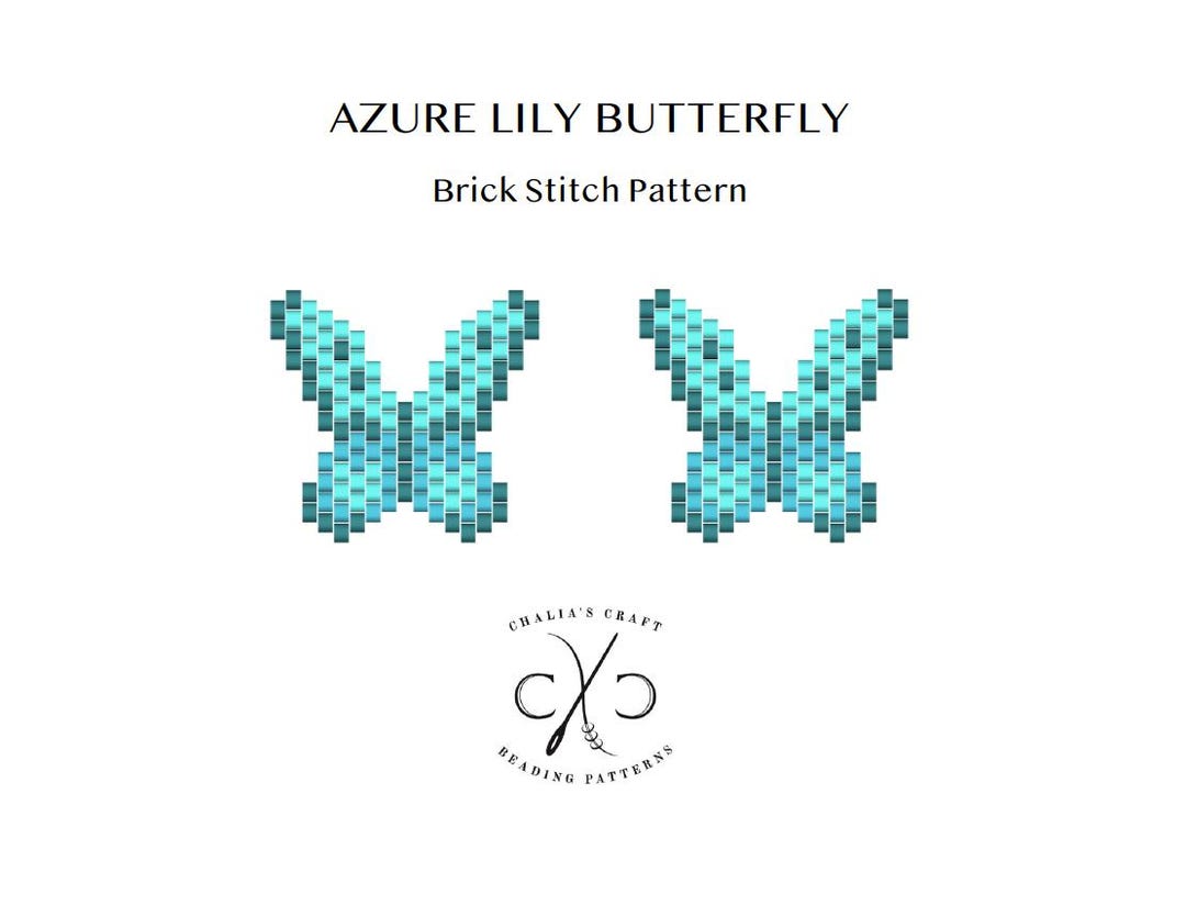 Azure Lily Butterfly- PDF Brick Stitch Pattern - Etsy