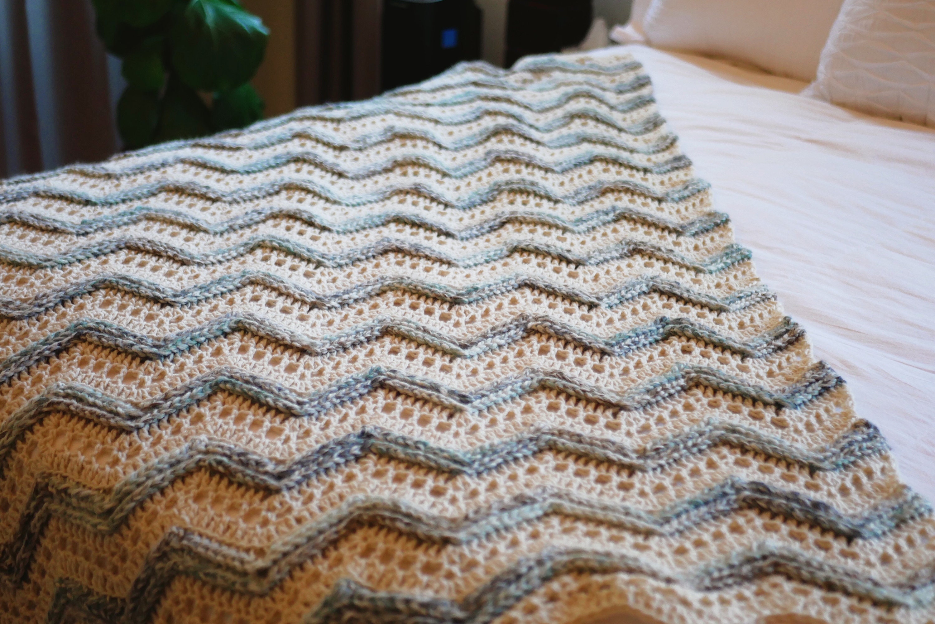 Shoreline Throw- Digital Crochet Pattern- PDF File Format - Etsy