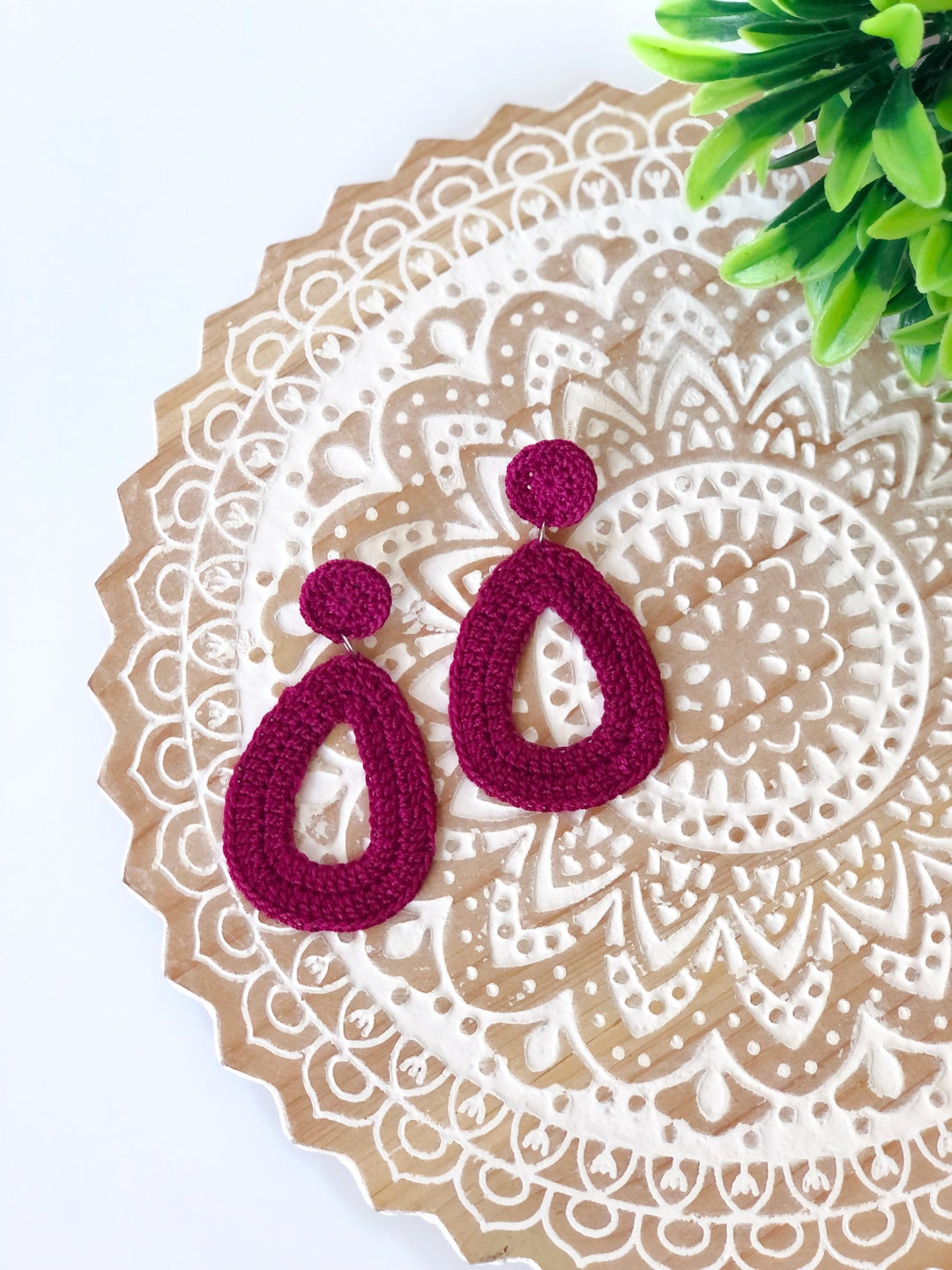 Priya Earrings- Digital Crochet Pattern- PDF File Format - Etsy