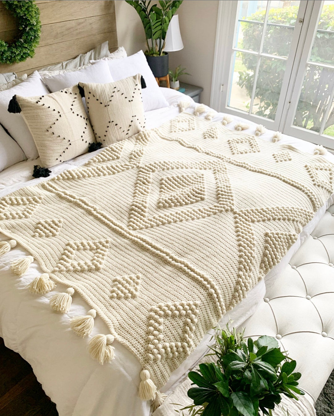 Diamond Luxe- Throw Blanket- Digital Crochet Pattern- PDF File Format ...