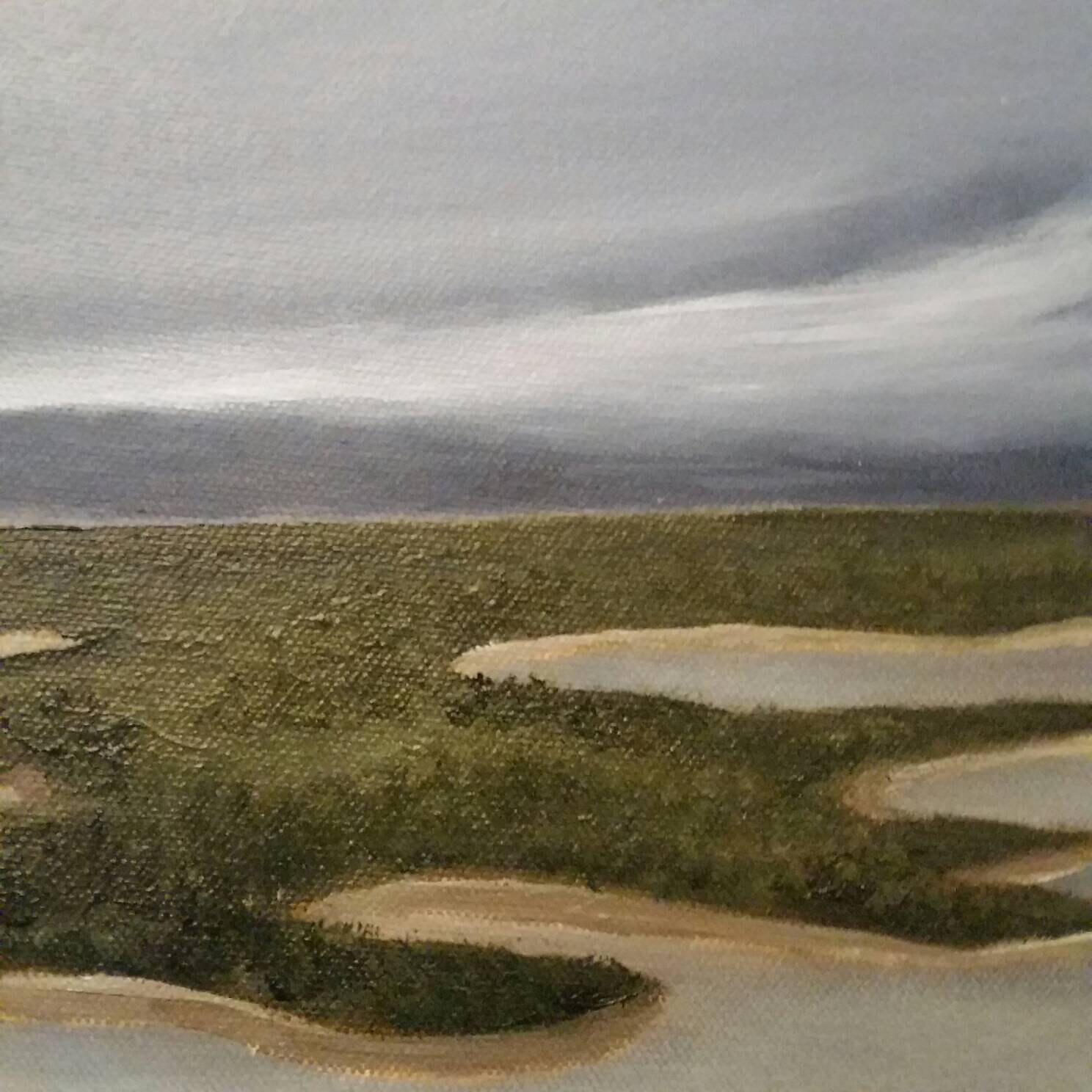 Storm Over Marsh Oil Painting - Etsy