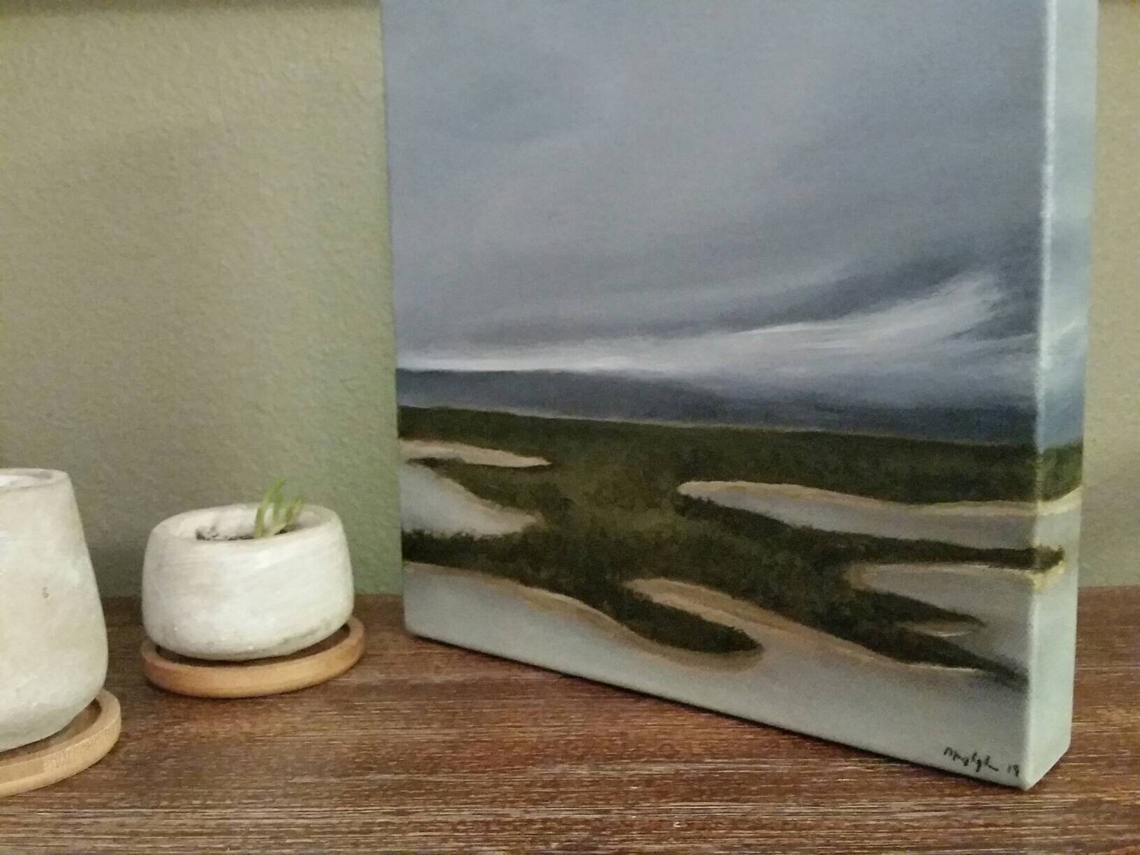 Storm Over Marsh Oil Painting - Etsy