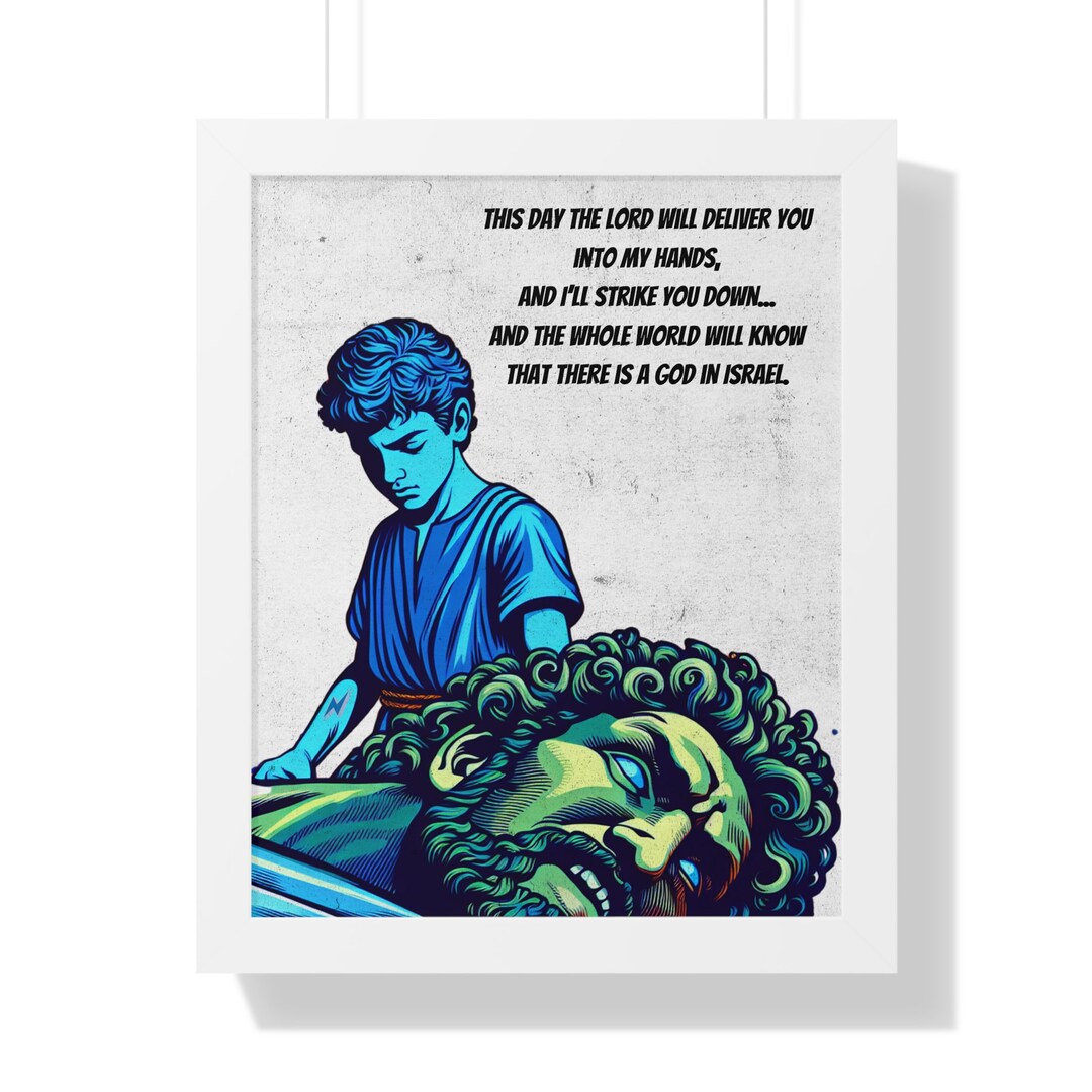 Framed Poster, King David, Jesus Art, Bible Verse Wall Art, David ...