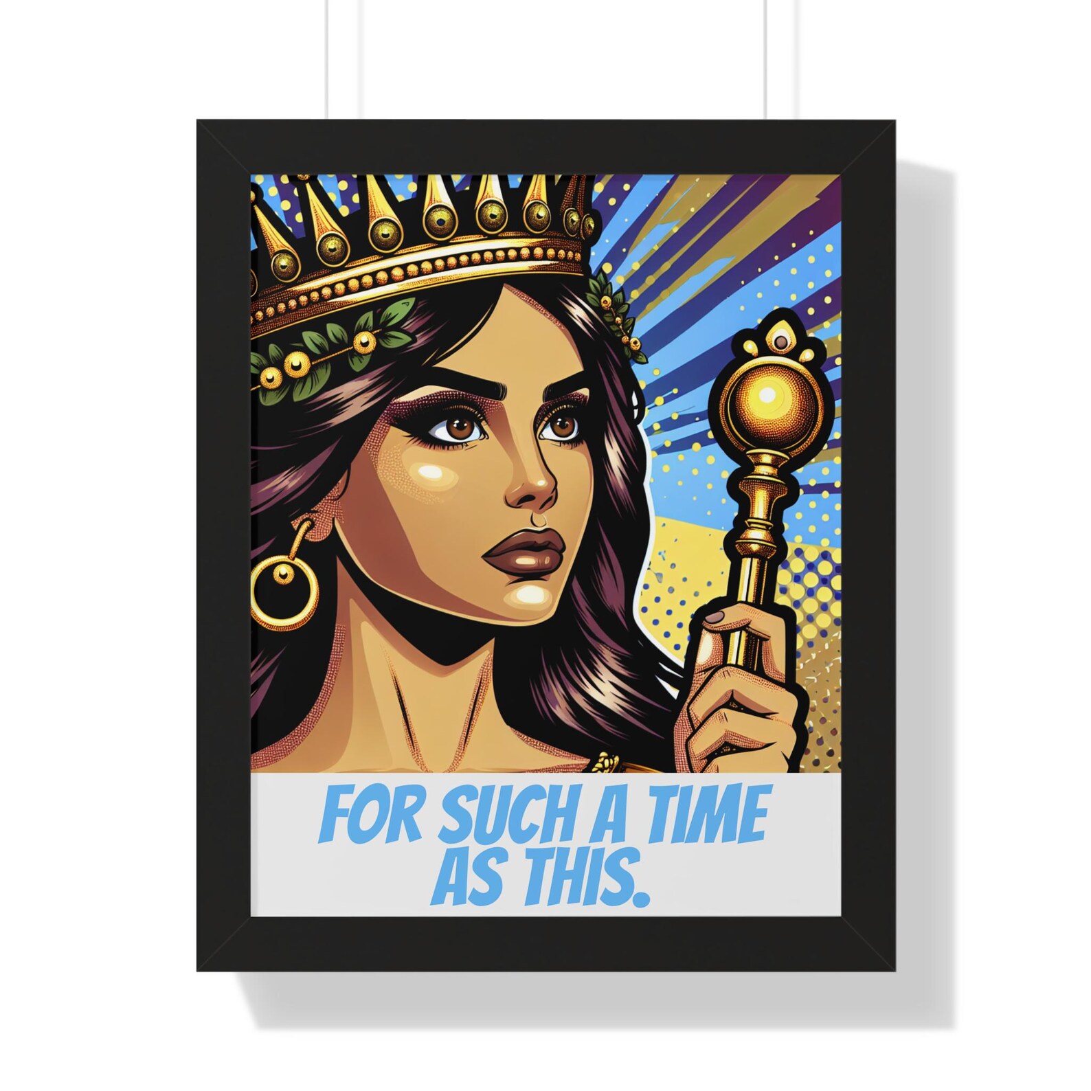 Framed Poster, Esther, Queen, Christian Wall Art, Christian Decor ...