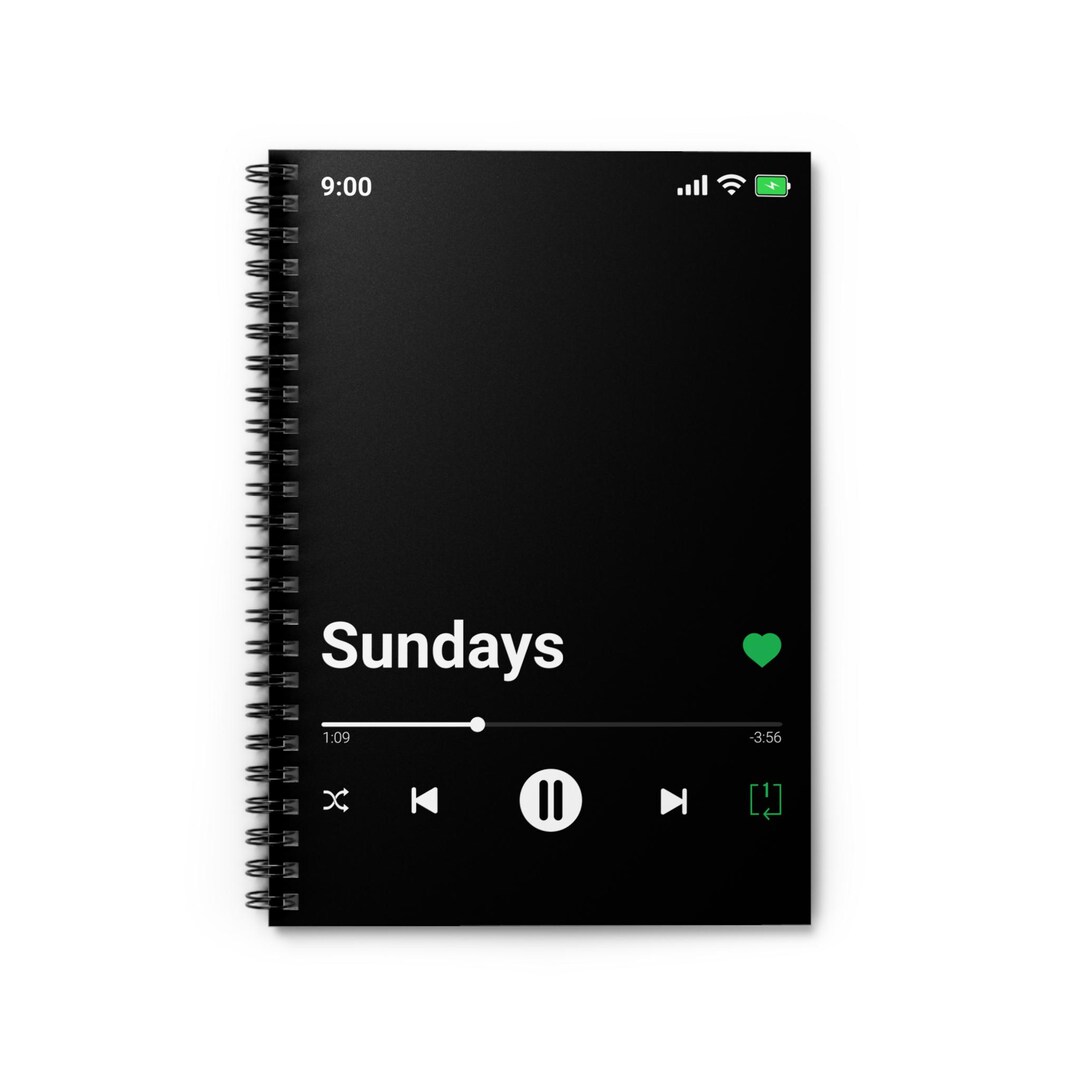 Spiral Notebook, Spotify, Spotify Gifts, Spotify Wall Art, Spotify ...