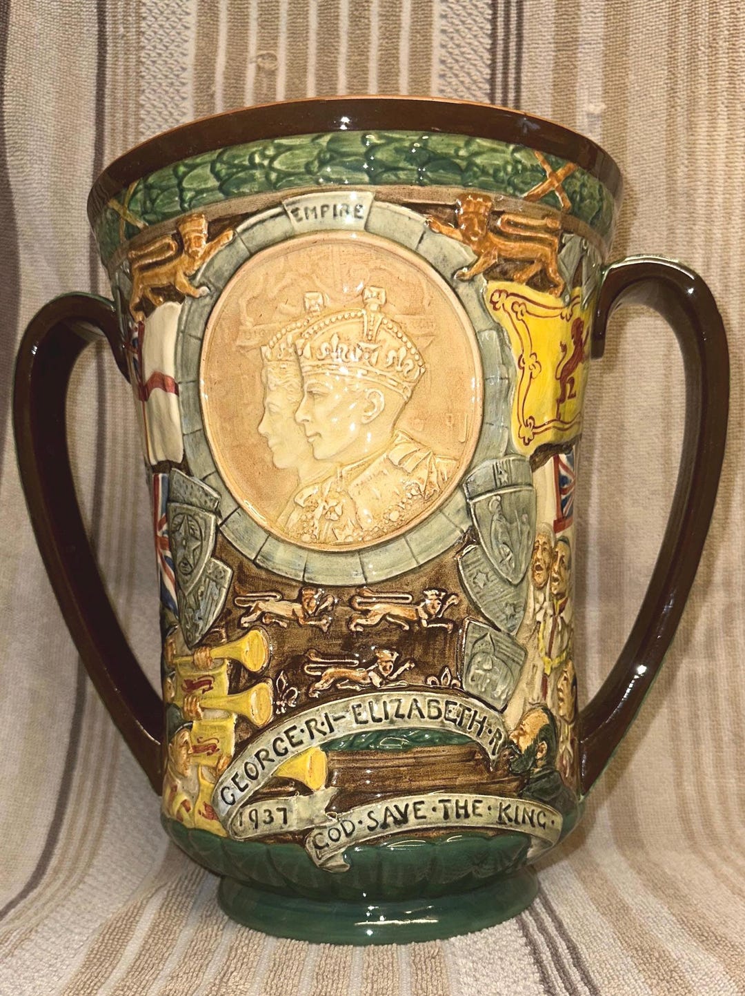 Royal Doulton Loving Cup King George VI, Queen Elizabeth Commemorative ...