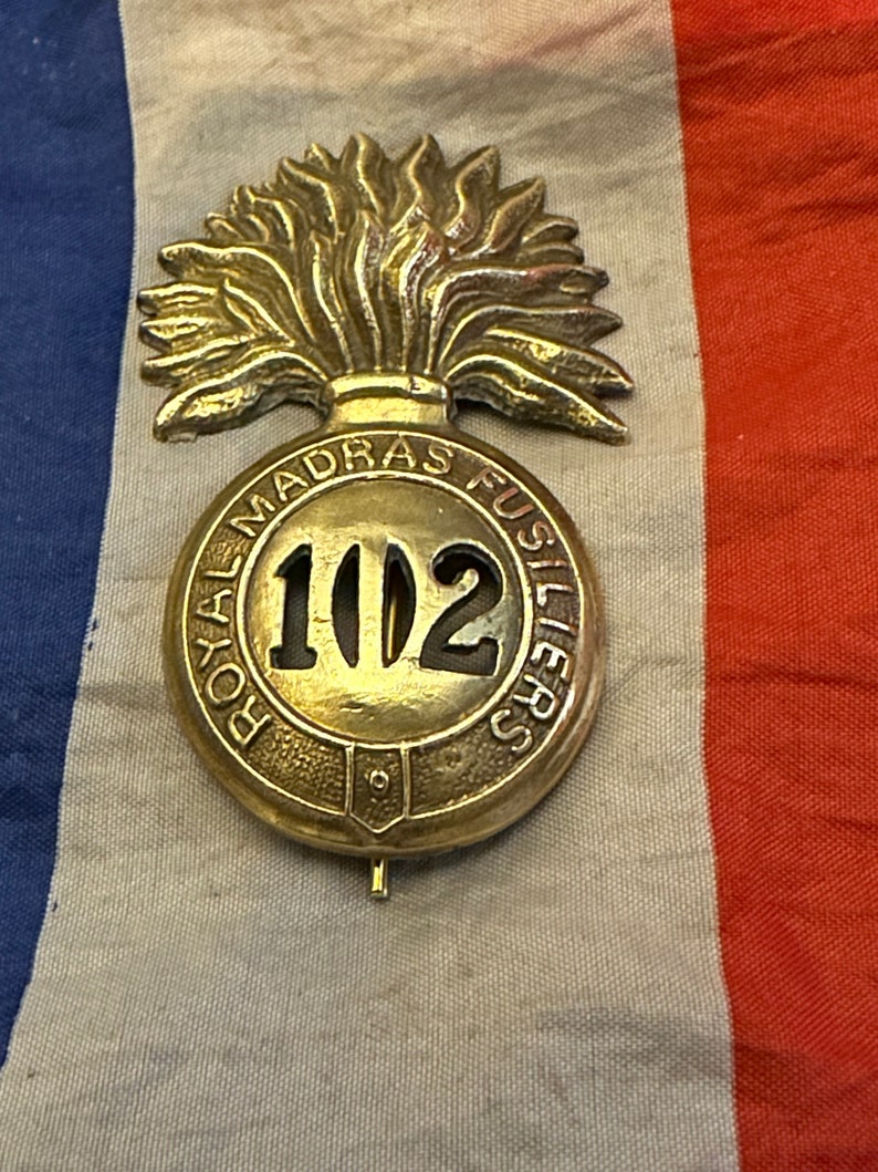 VICTORIAN Shako Helmet Plate 102nd Regiment of Foot Royal Madras ...