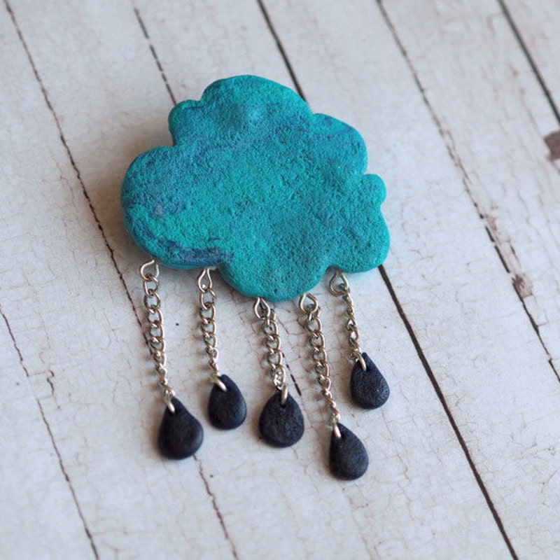 Cloud Brooch - Etsy