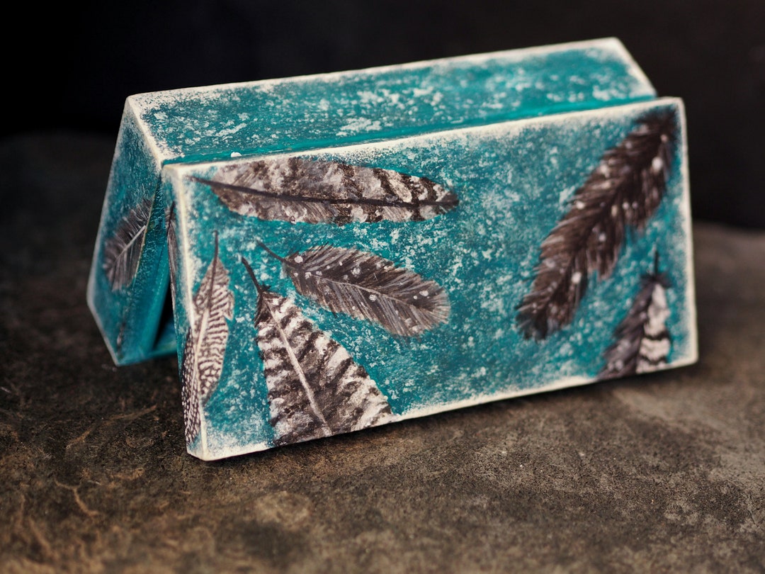 Feather Home Decor Bohemian Box Wooden Box With Feathers - Etsy