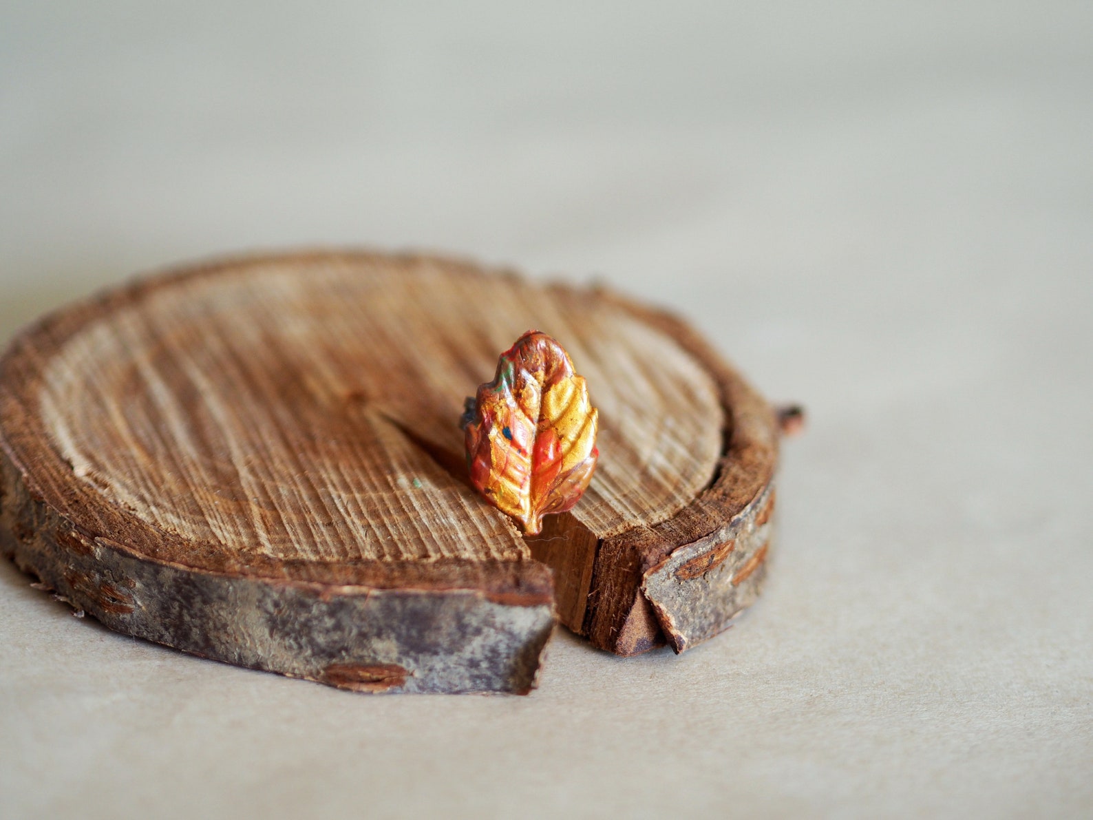 Autumn Ring Gold Leaf, Autumn Jewelry Gifts for Women, Fall Themed ...