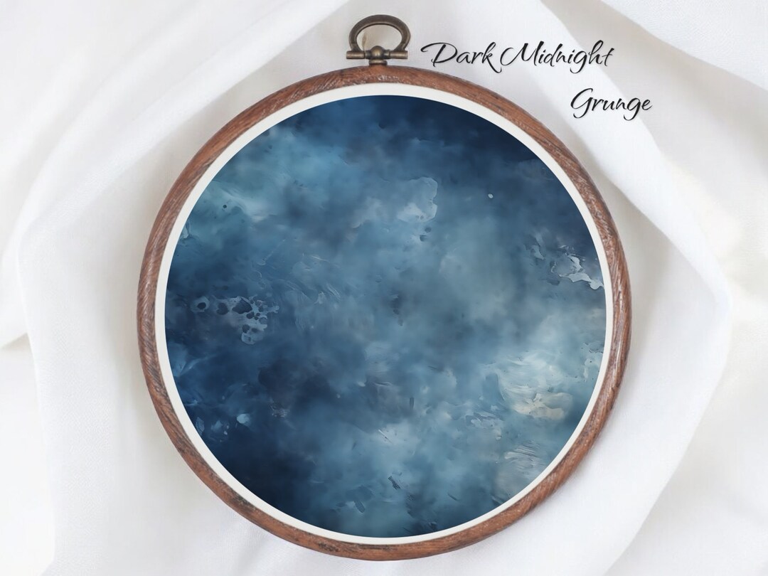Dark Midnight Grunge Printed Aida Cloth || Cross Stitch Canvas 11/ 14 ...