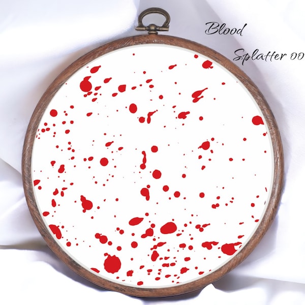 Blood Splatter Cross Stitch Fabric - Etsy