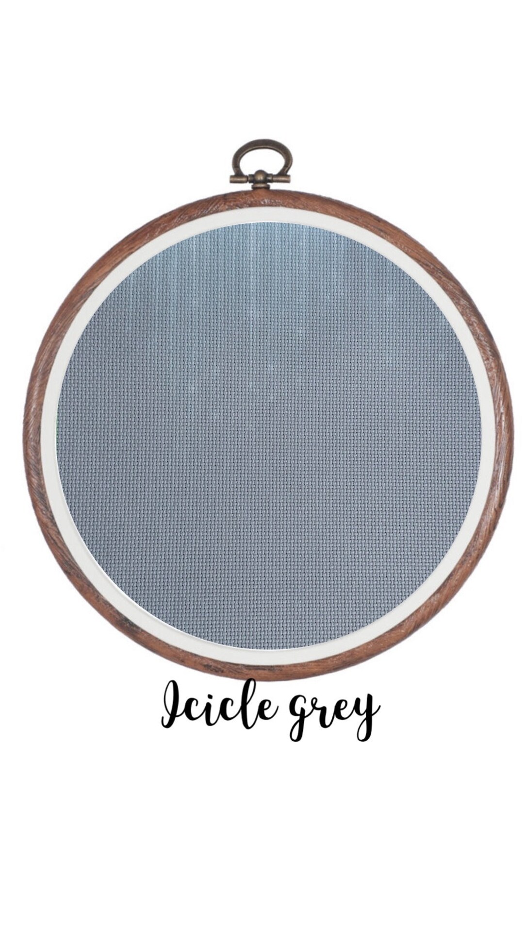 Icicle Grey Aida Cloth Hand Dyed Effect Aida Canvas Cross Stitching 14/ ...