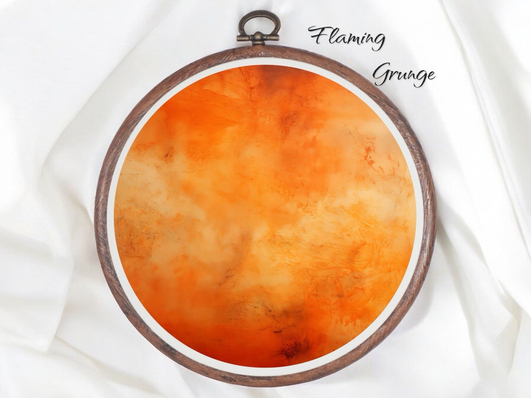 Flaming Grunge Aida Cloth || Cross Stitch Canvas 11/ 14 / 16 / 18 / 20 ...