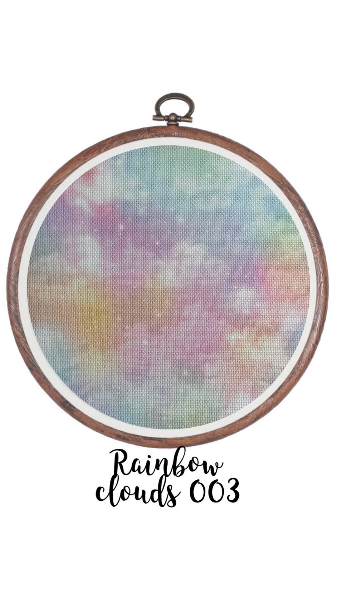 Rainbow Clouds 003 Aida Cloth Hand Dyed Effect Aida Canvas - Etsy