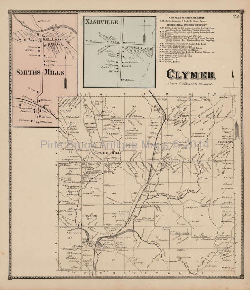 Rivers Comparative Antique Map Original Decor History Anniversary ...