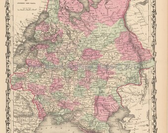 Globes & Maps Russia Siberia Antique Map Unique Russian Decor History ...